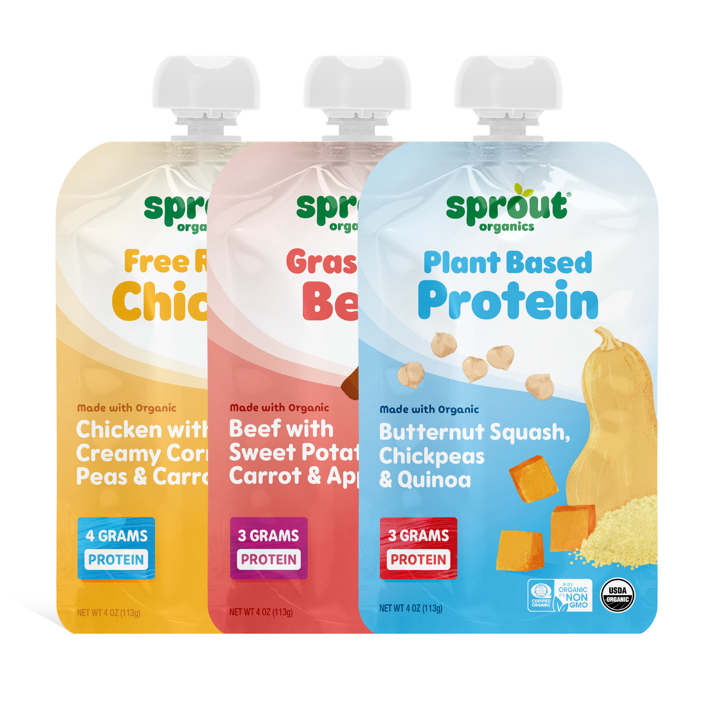 Organic Baby & Toddler Protein Pouch Variety Pack – Sprout Organics