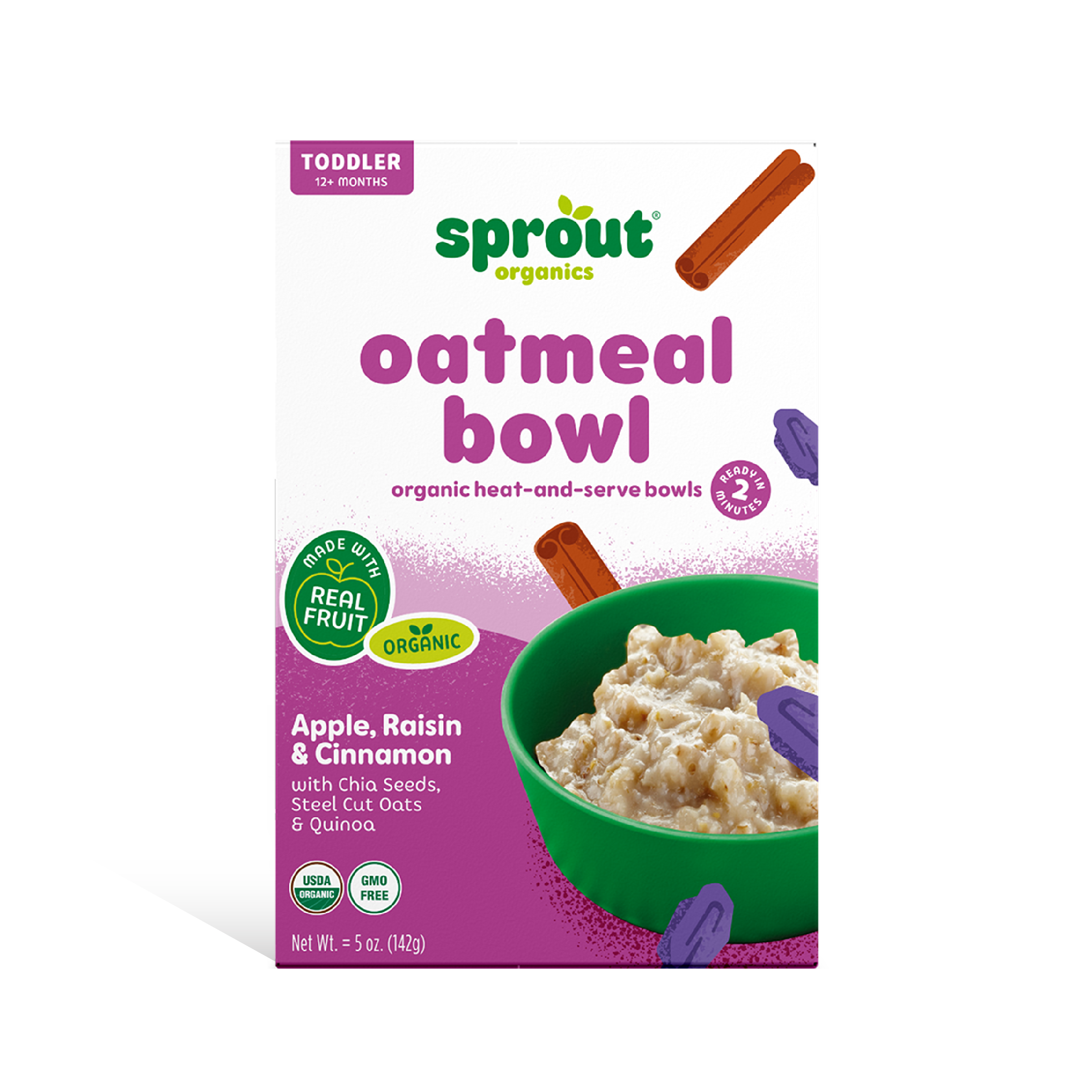 Organic Heat and Serve Oatmeal Baby Breakfast – Sprout Organics